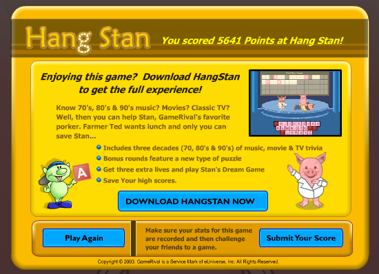 Hang Stan Game - solve word puzzle to save pink pig.